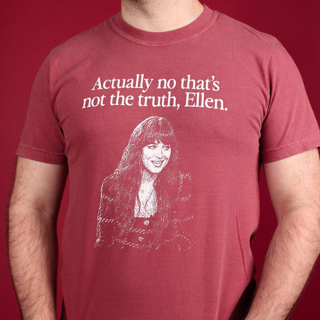 Actually That's Not the Truth Ellen Meme T-shirt, Dakota Johnson on Ellen Shirt - Etsy