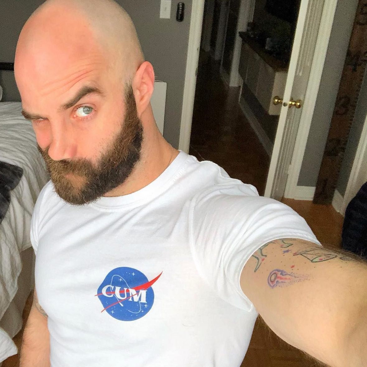 Funny NASA Parody Shirt NASA Logo Cum T-shirt Gag Gift Sarcastic Gen Z Ironic Meme Shirts That ...