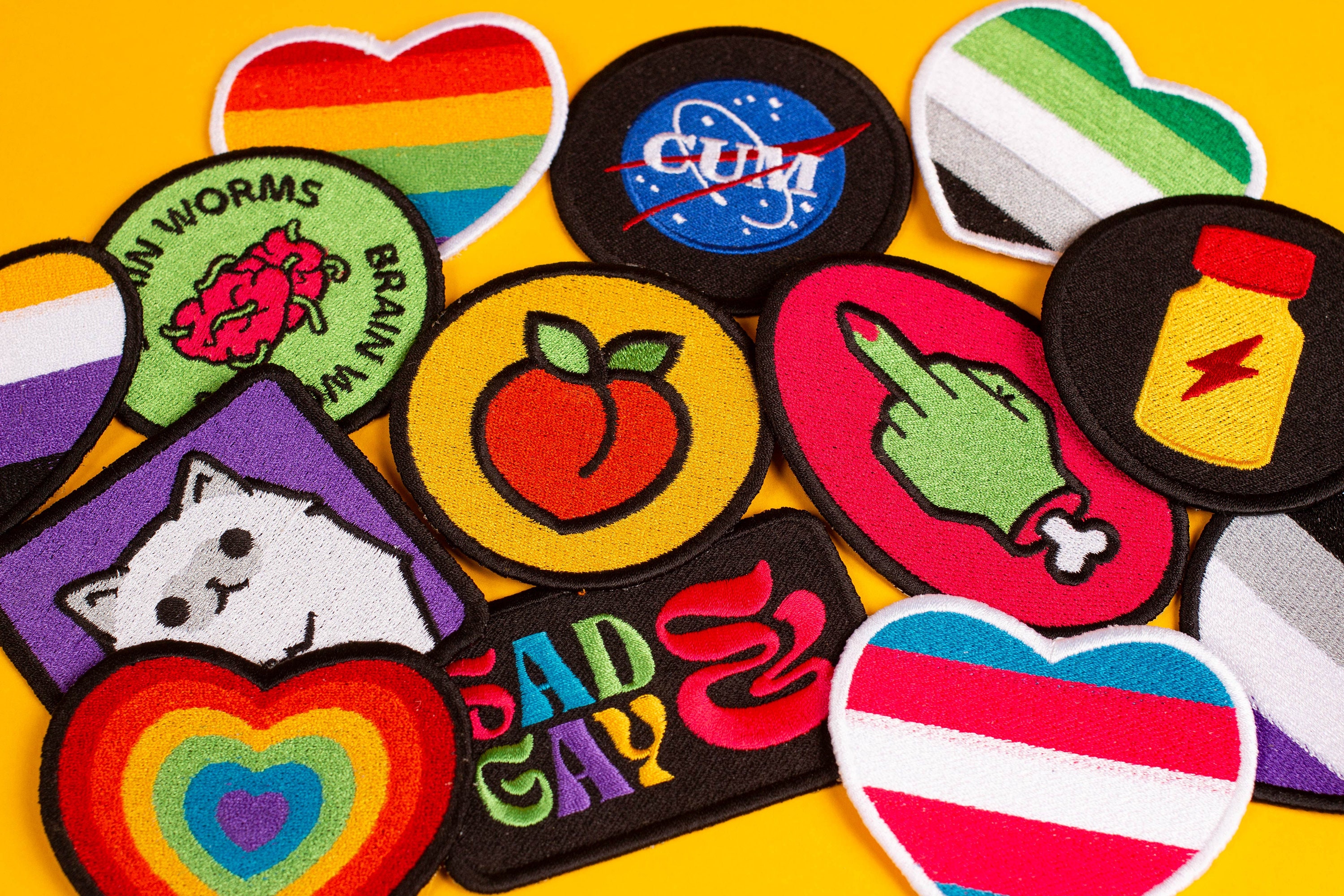 Rush Poppers Embroidered Patch Iron on Gay Pride LGBTQ Applique Badge ...