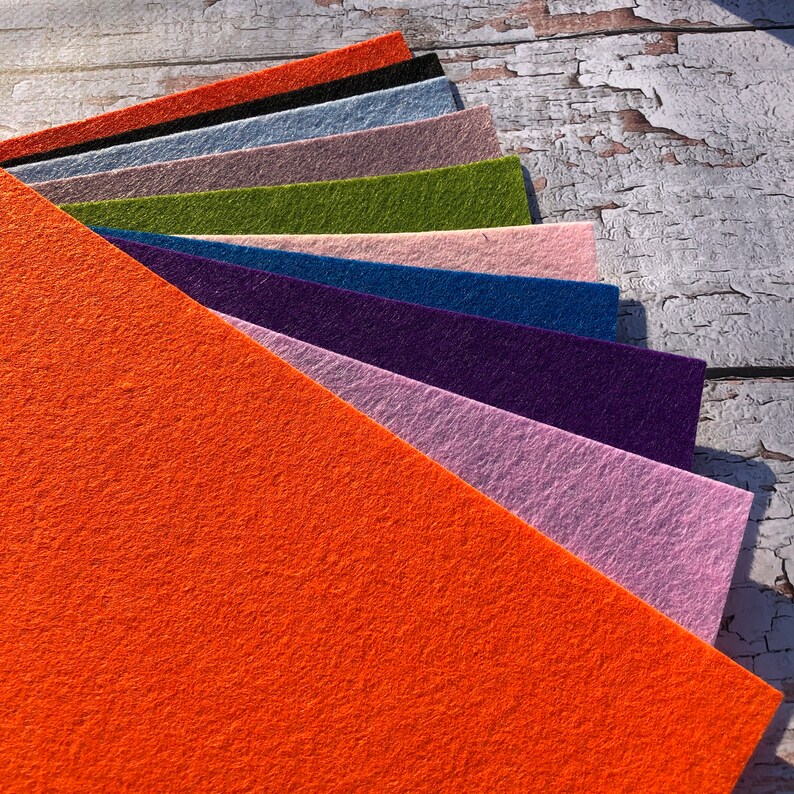 10 sheets of felt 1mm thick felt Color felt | Etsy