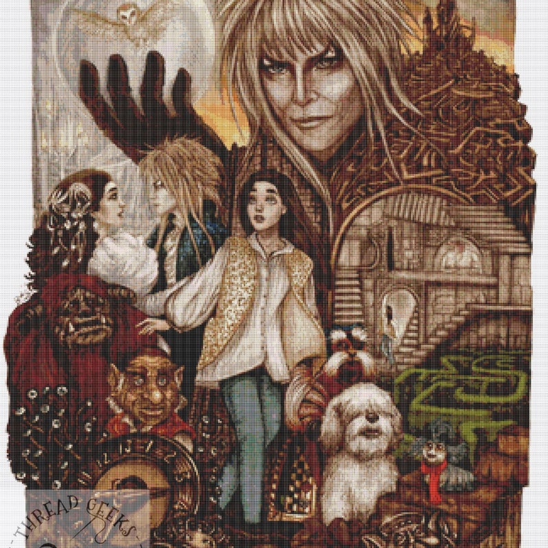 Labyrinth Cross Stitch - Etsy