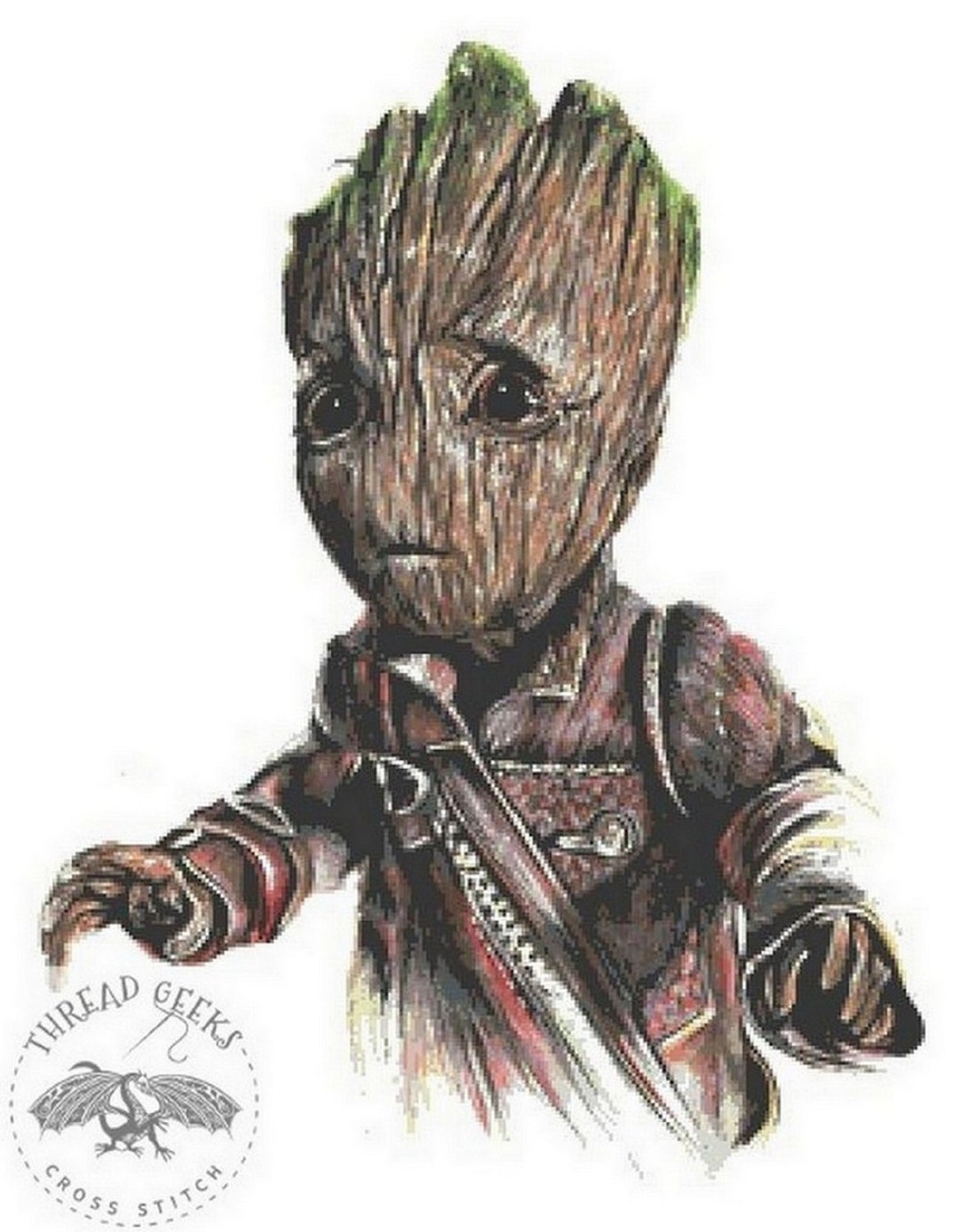 Baby Groot PDF Counted Cross Stitch Chart - Modern Pattern - UK Seller ...