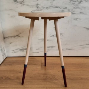Mid Century Modern Unique Small Coffee Table, Hand Painted Vintage ...