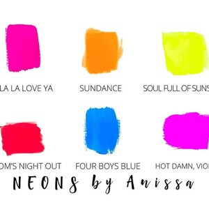 Neon Colors Chalk Paint for Furniture, Canvas & Art Paint, Fluorescent ...