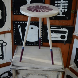 Mid Century Modern Unique Small Coffee Table, Hand Painted Vintage ...
