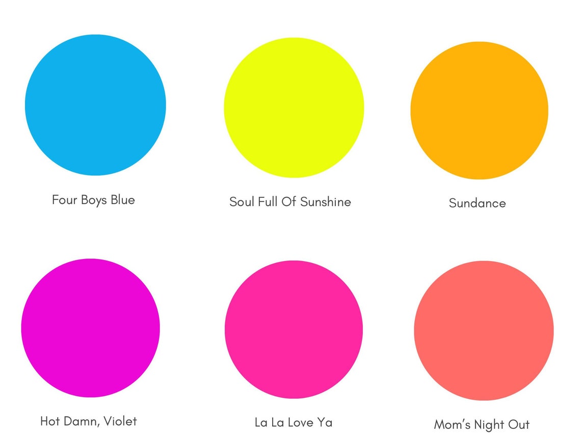 Neon Colors Canvas Paint, Art Paint, Fluorescent Chalk Paint for ...