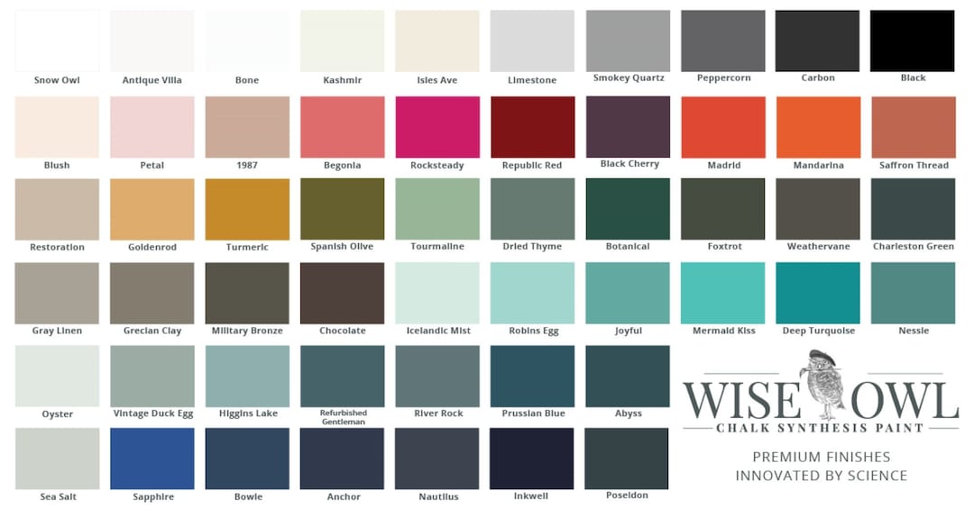 Color Palette Furniture Paint, Chalk Paint for Upcycled Furniture, Wise ...