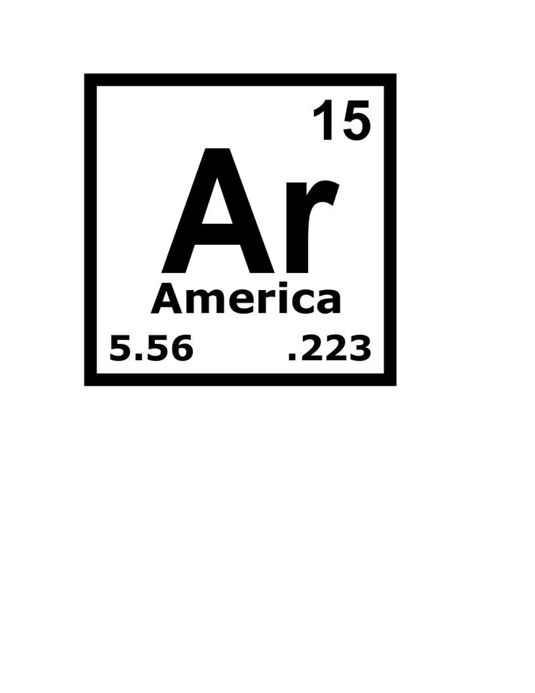 AR-15 Gun Periodic Table, PNG - Digital File Only - Instant Download ...