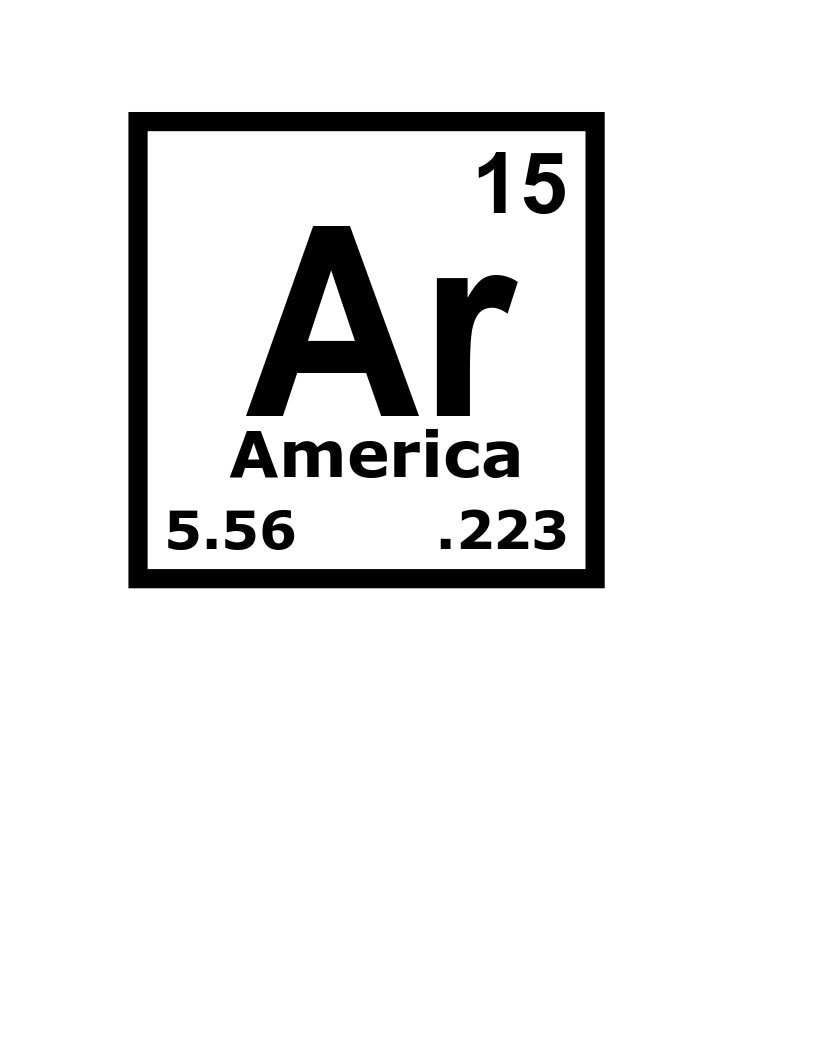 AR-15 Gun Periodic Table, PNG - Digital File Only - Instant Download ...