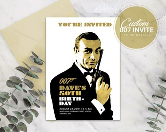 James Bond Casino Royale Movie Theme Birthday Invitation | Etsy