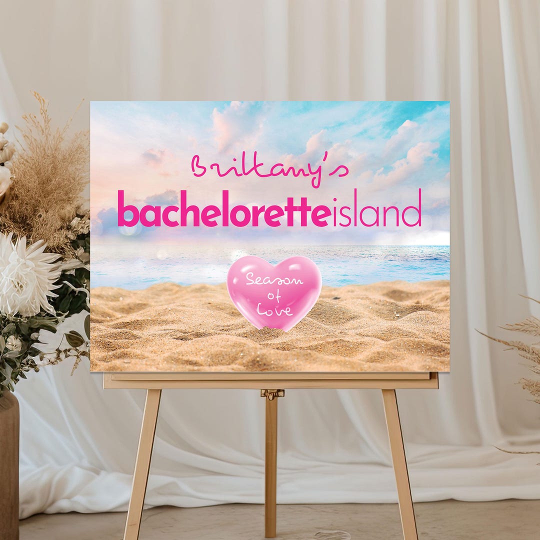 Bachelorette Island Welcome Sign Island Bachelorette Party Decoration ...