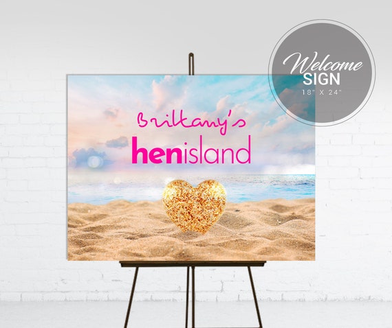 Love Island Inspired Hen Party Welcome Sign | Bachelorette Island ...