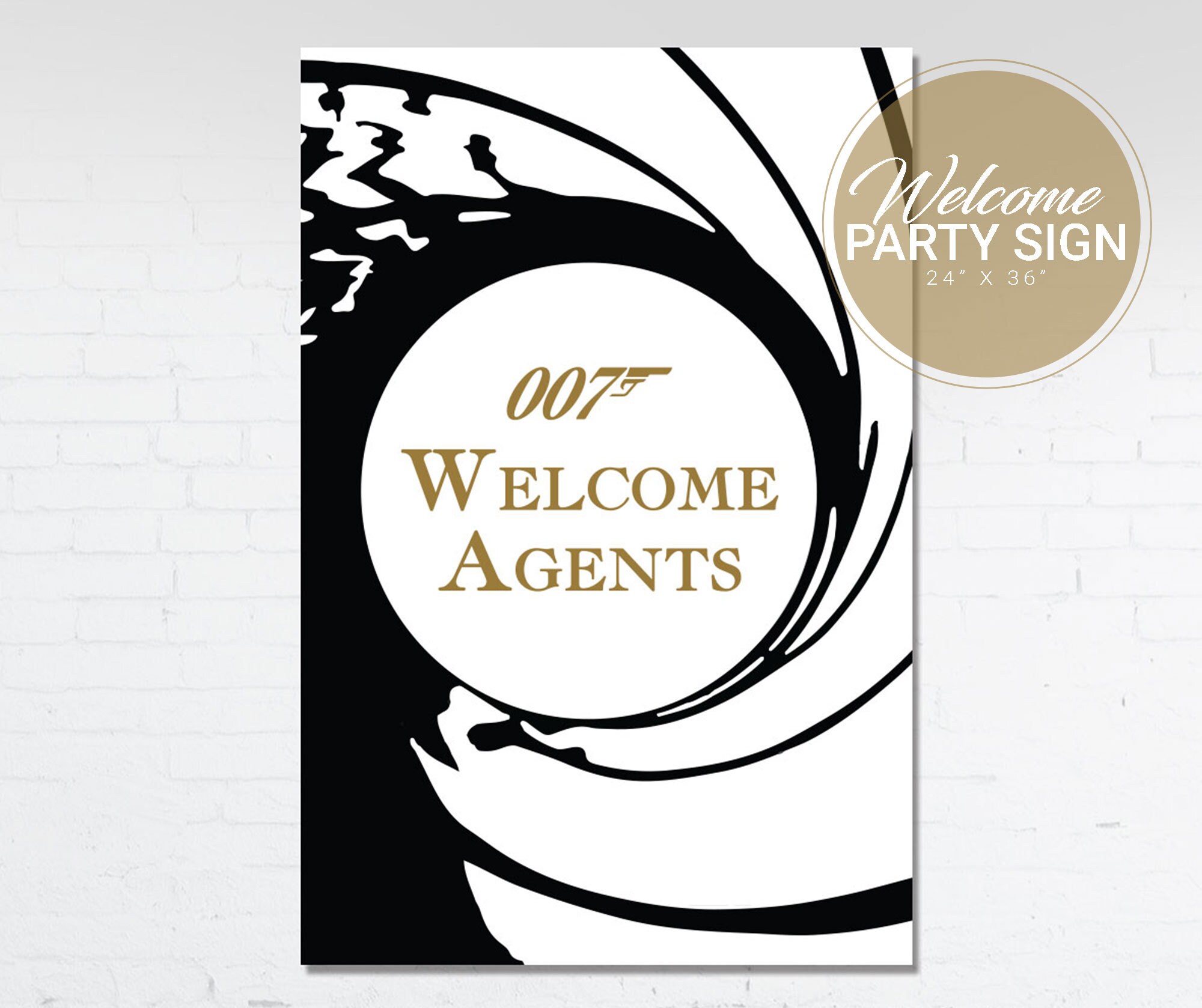 007 Party Theme Sign Casino Royale Welcome Poster James | Etsy