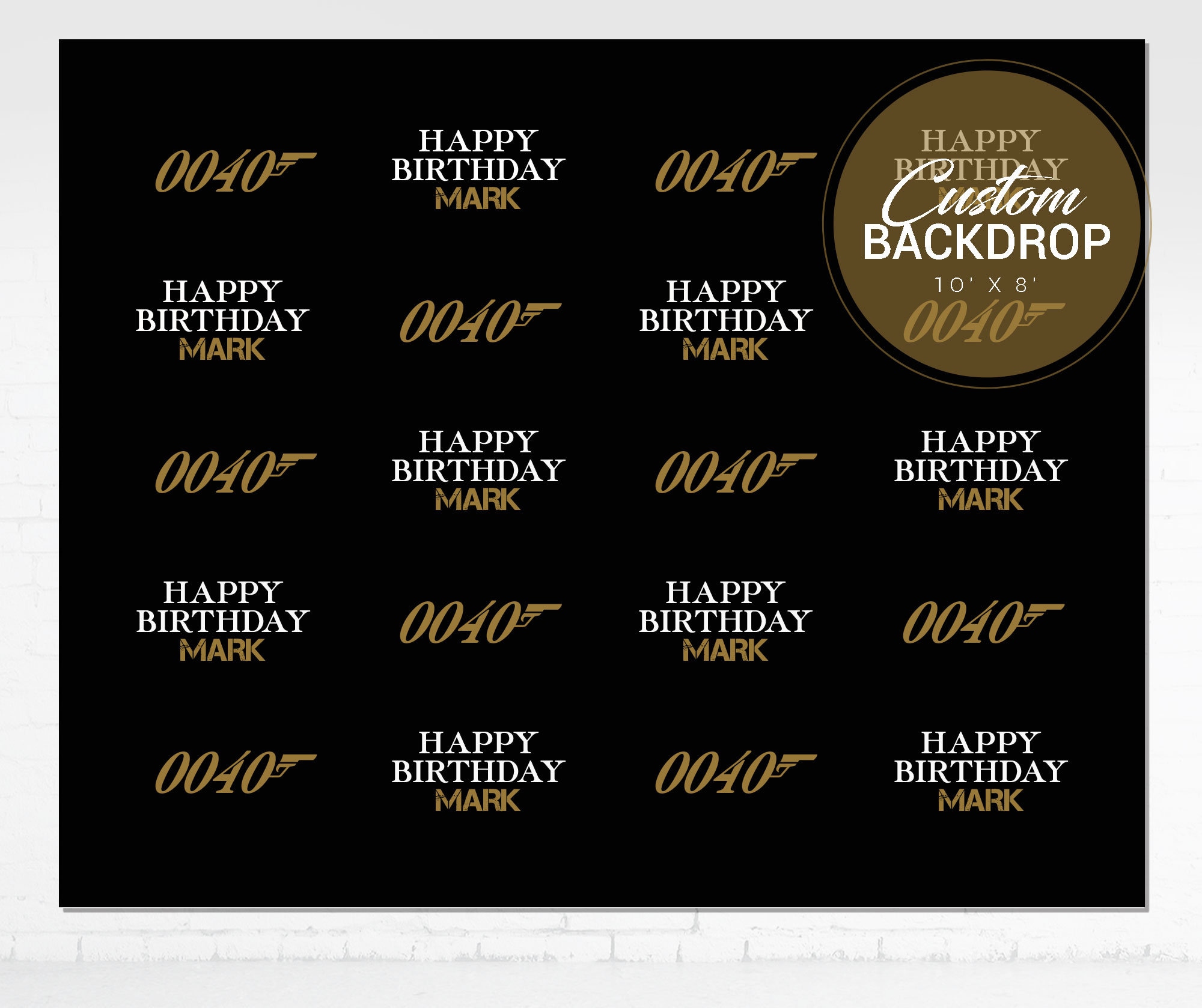 007 Birthday Backdrop Custom James Bond Step and Repeat - Etsy Canada