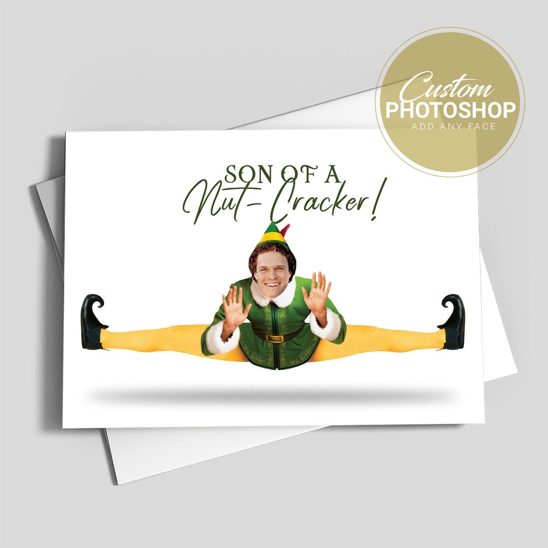 Elf Buddy Christmas Card Buddy Elf Holiday Card Funny Custom Holiday ...