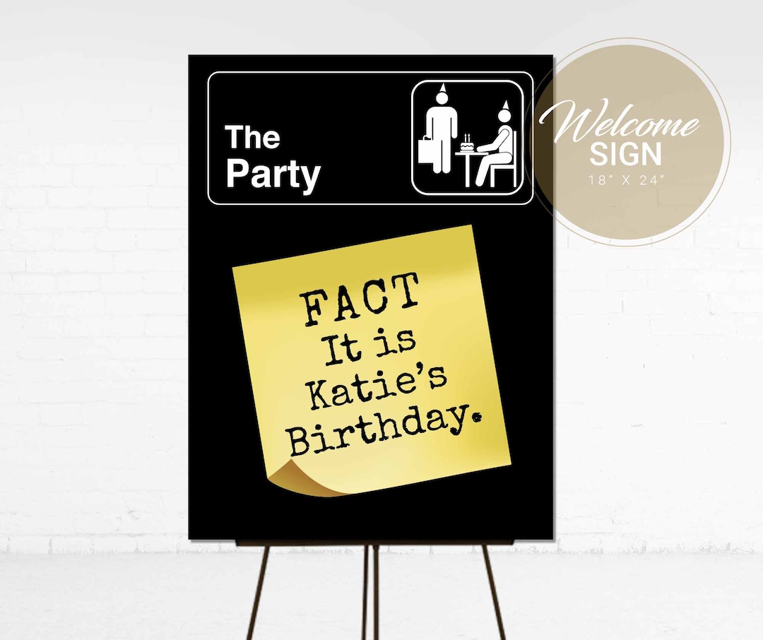The Office Party Welcome Sign Office Theme Sign the Office Decorations ...