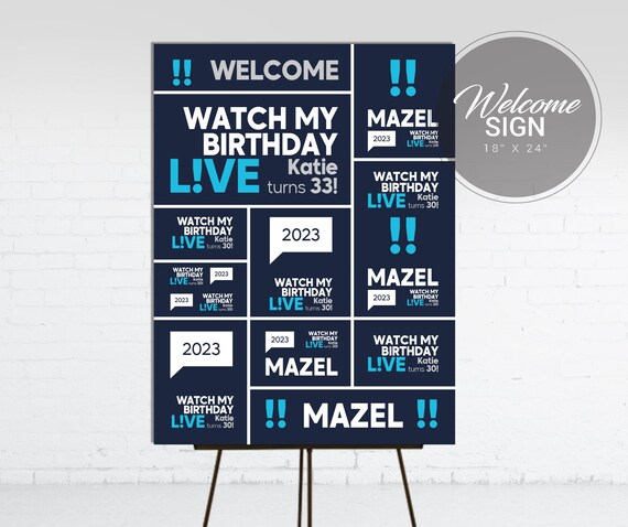 Bravo WWHL Inspired Birthday Welcome Sign | Watch My Birthday Live ...
