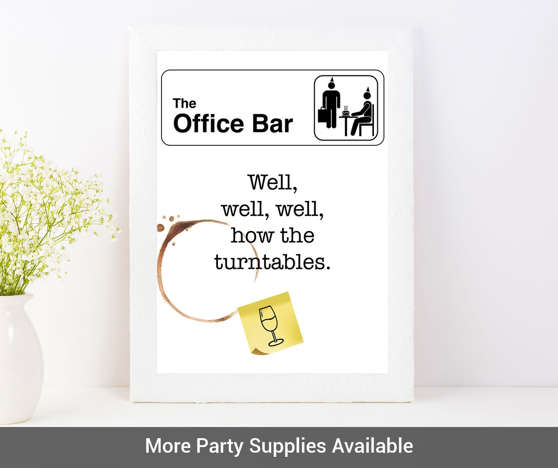 The Office Party Sign the Office Birthday Sign Birthday | Etsy Canada