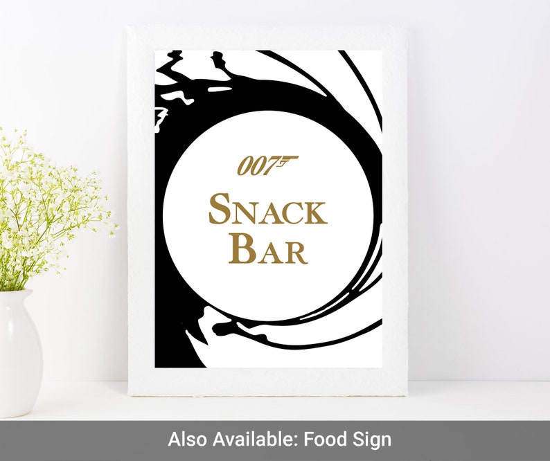 James Bond Cocktail Bar Sign 007 Cocktail Party Bar Sign - Etsy