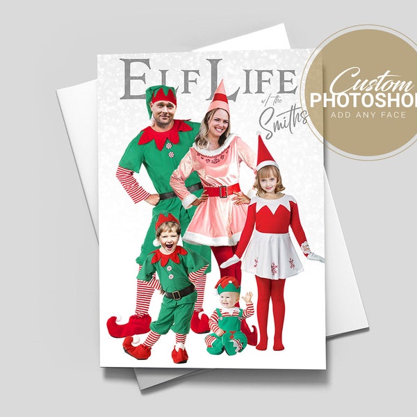 Insert Face Christmas Card - Etsy