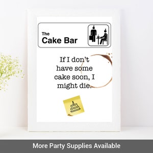 The Office Snack Bar Sign the Office Party Decorations Office Birthday ...