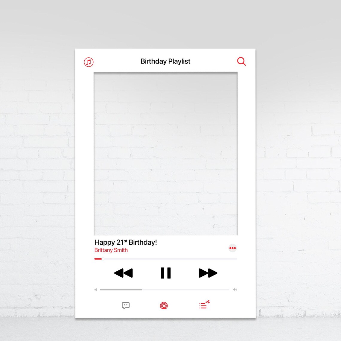 Music Player Frame Prop Music Photo Booth Frame Music App Frame Prop ...
