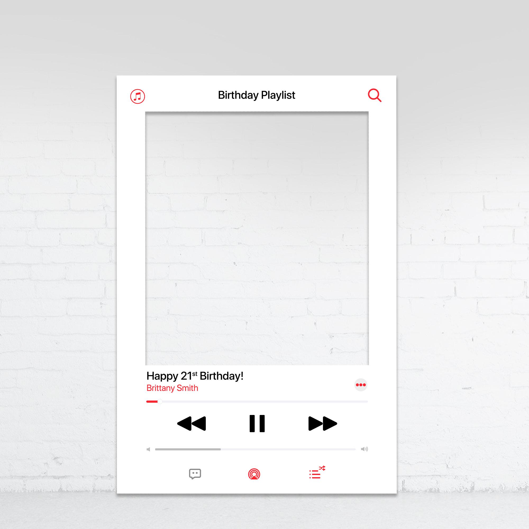 Music Player Frame Prop Music Photo Booth Frame Music App Frame Prop ...