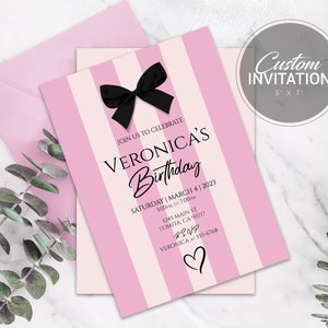 Pink Secret Invitation Pink Love Birthday Invite Pink Party Theme ...