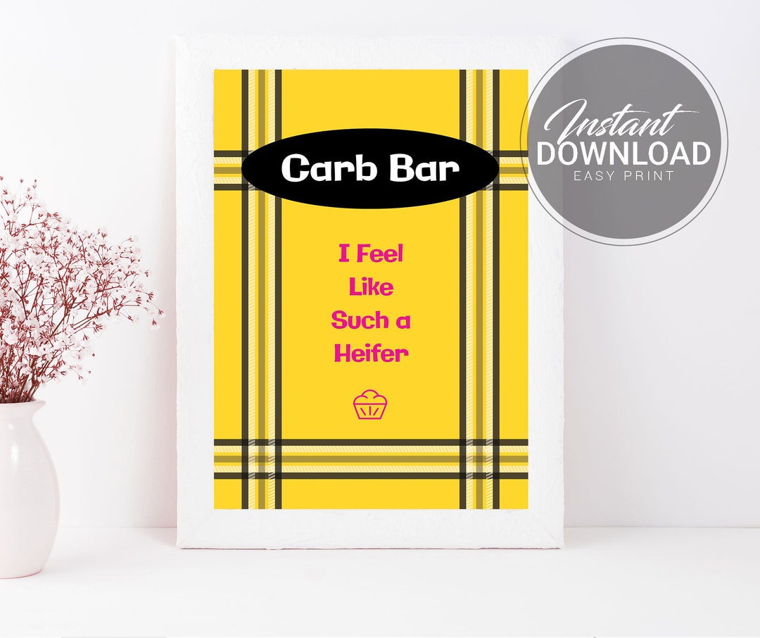 Clueless Theme Food Sign Clueless Party Decor Birthday, Bachelorette ...