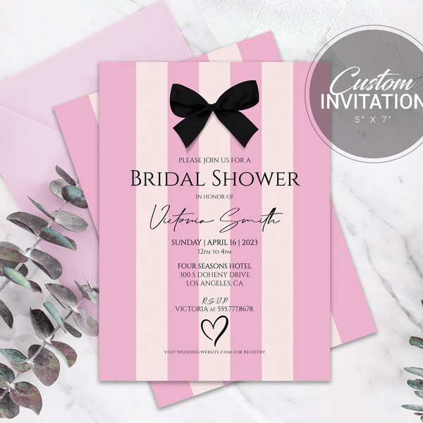 Pink Victoria Secret Invitation - Etsy