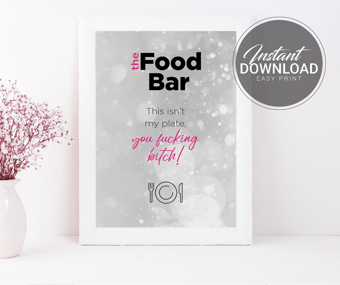 Real Housewives Food Bar Sign Housewives Theme Food Sign - Etsy
