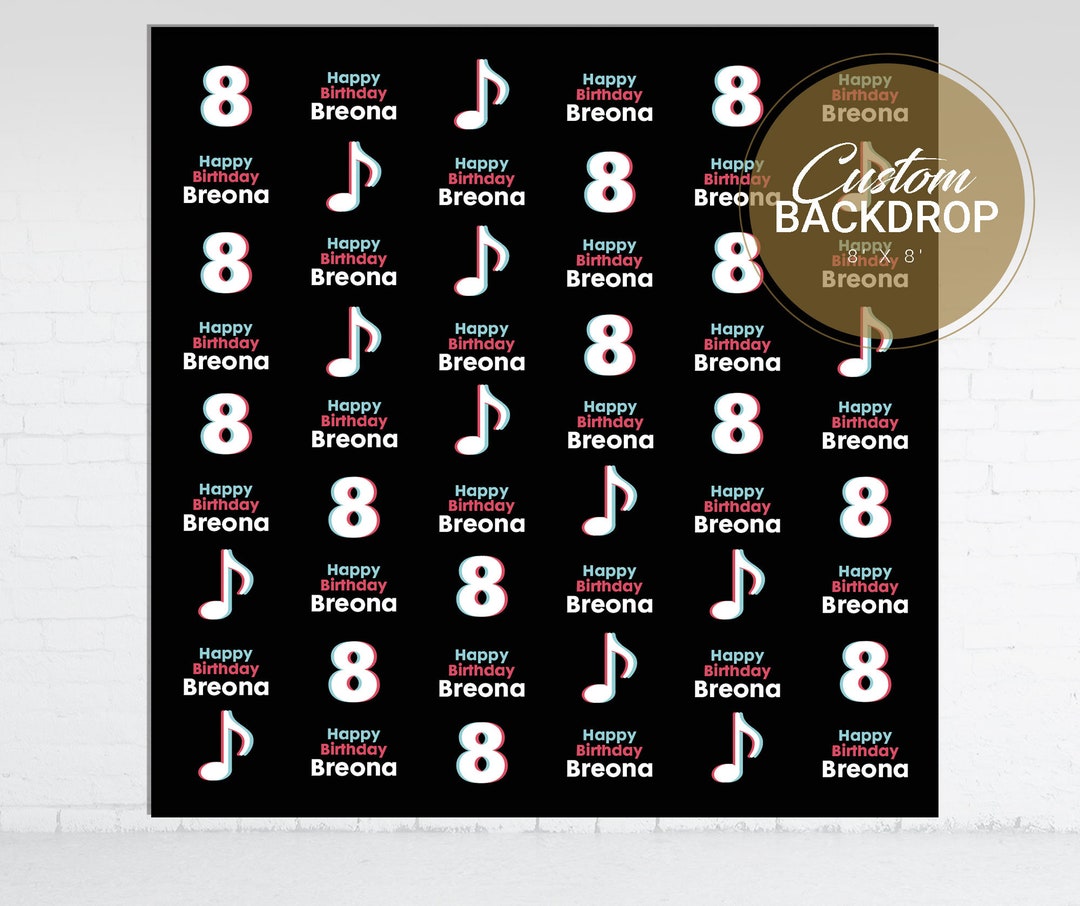 Tiktok Backdrop Tik Tok Party Decorations Tiktok Party Backdrop Digital ...