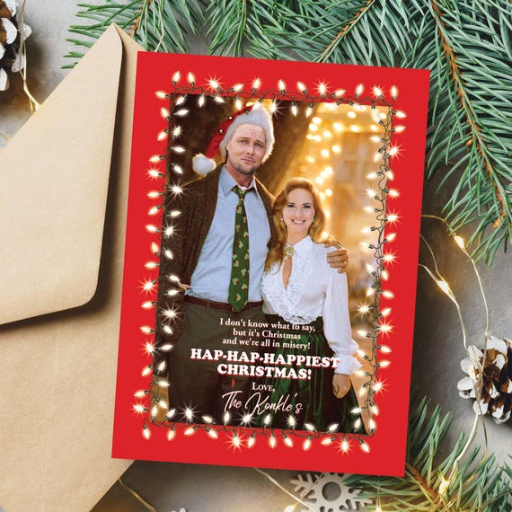 Christmas Vacation Couples Holiday Card Couples Christmas Photo Cards Custom Holiday Card for Couples Etsy