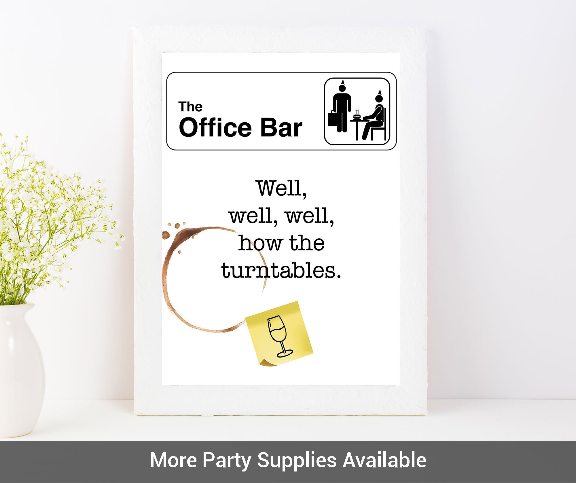 The Office Party Bar Sign Office Birthday Sign the Office - Etsy