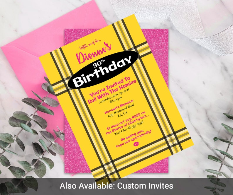 Clueless Theme Food Sign Clueless Party Decor Birthday | Etsy