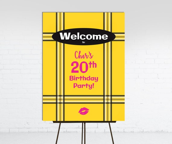Clueless Theme Welcome Sign | Clueless Party Welcome Sign | Clueless ...