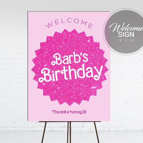 Barbie Welcome Sign - Etsy