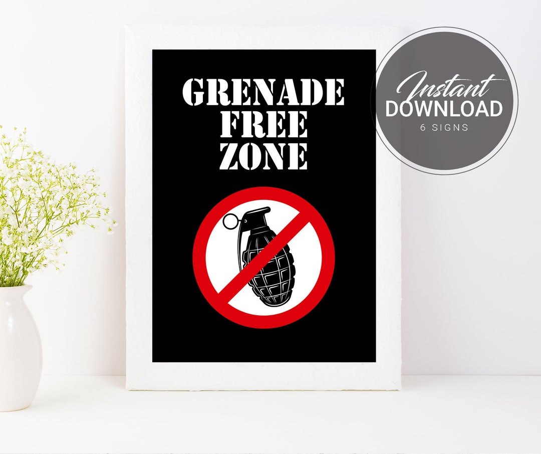 Jersey Shore Grenade Sign Jersey Shore Theme Party Decor No Grenades ...