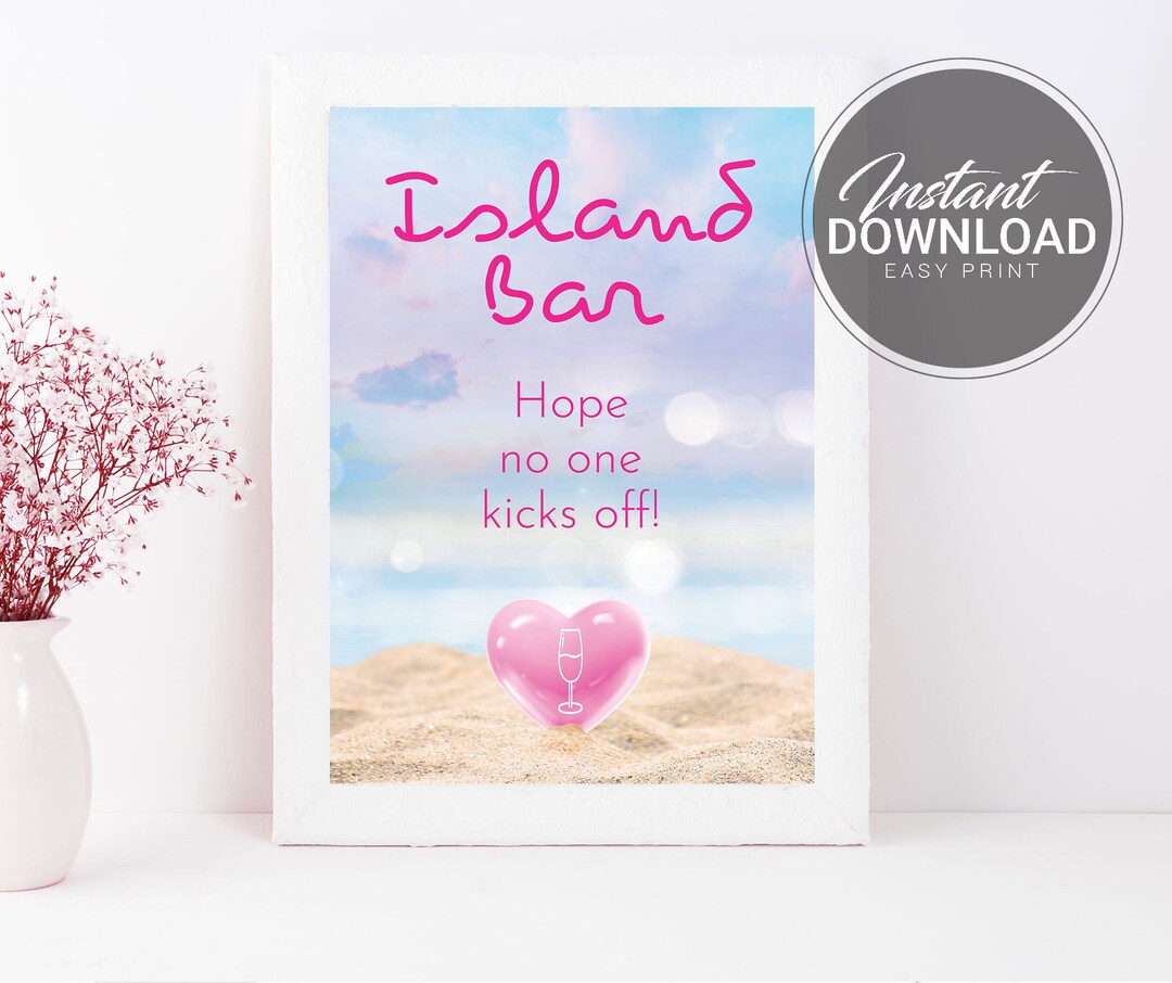 Birthday Island Bar Sign Island Party Bar Sign Island Theme ...