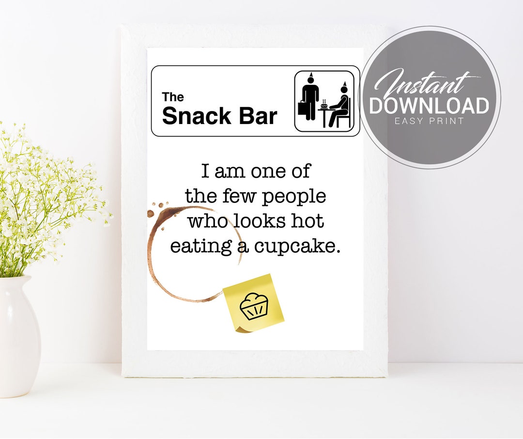 The Office Snack Bar Sign the Office Party Decorations Office Birthday ...