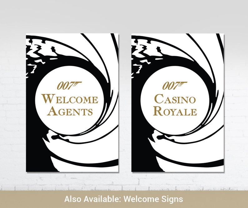 James Bond 007 Party Poster 007 Theme Decorations Custom - Etsy Canada