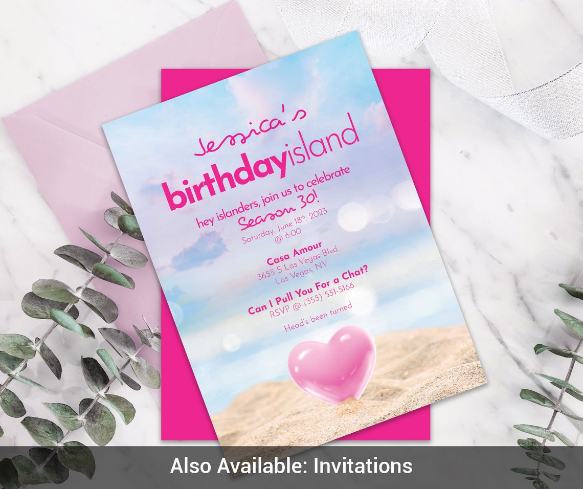 Birthday Island Welcome Sign Island Party Decor Island - Etsy