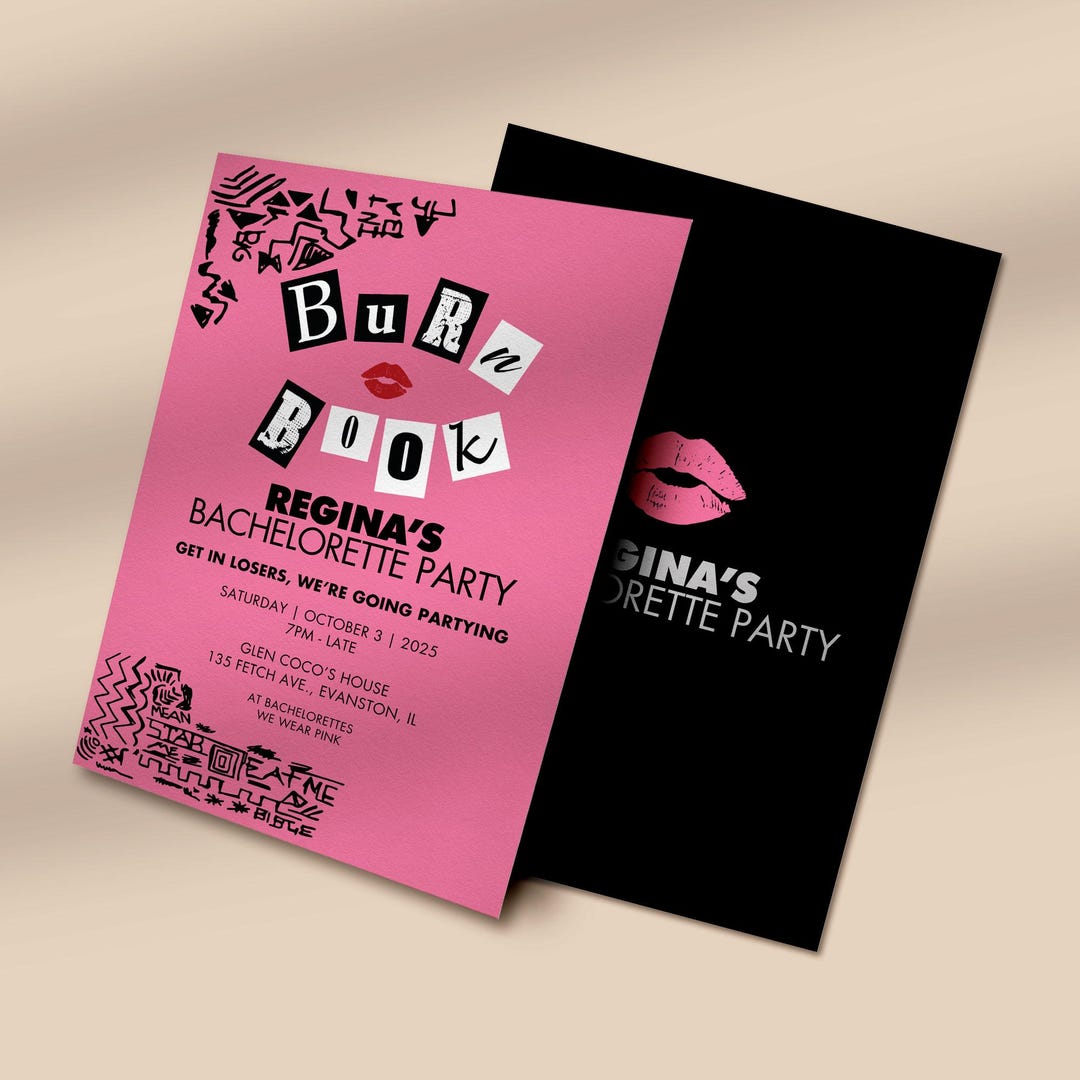 Mean Girls Bachelorette Party Invite Mean Girls Bachelorette Invitation ...