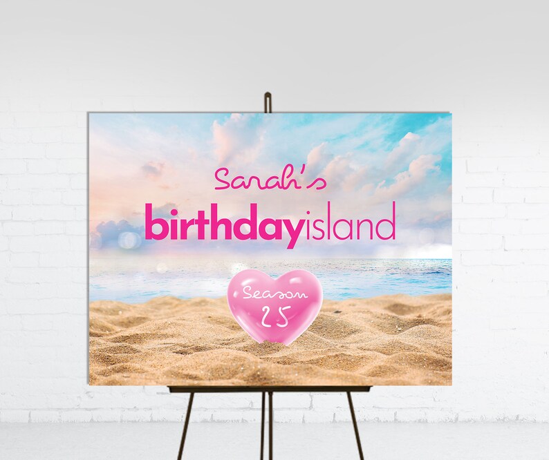 Birthday Island Welcome Sign Island Party Decor Island - Etsy