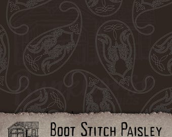 Boot Top Boot Stitch Cowboy Western Rodeo Seamless Pattern by Double B ...