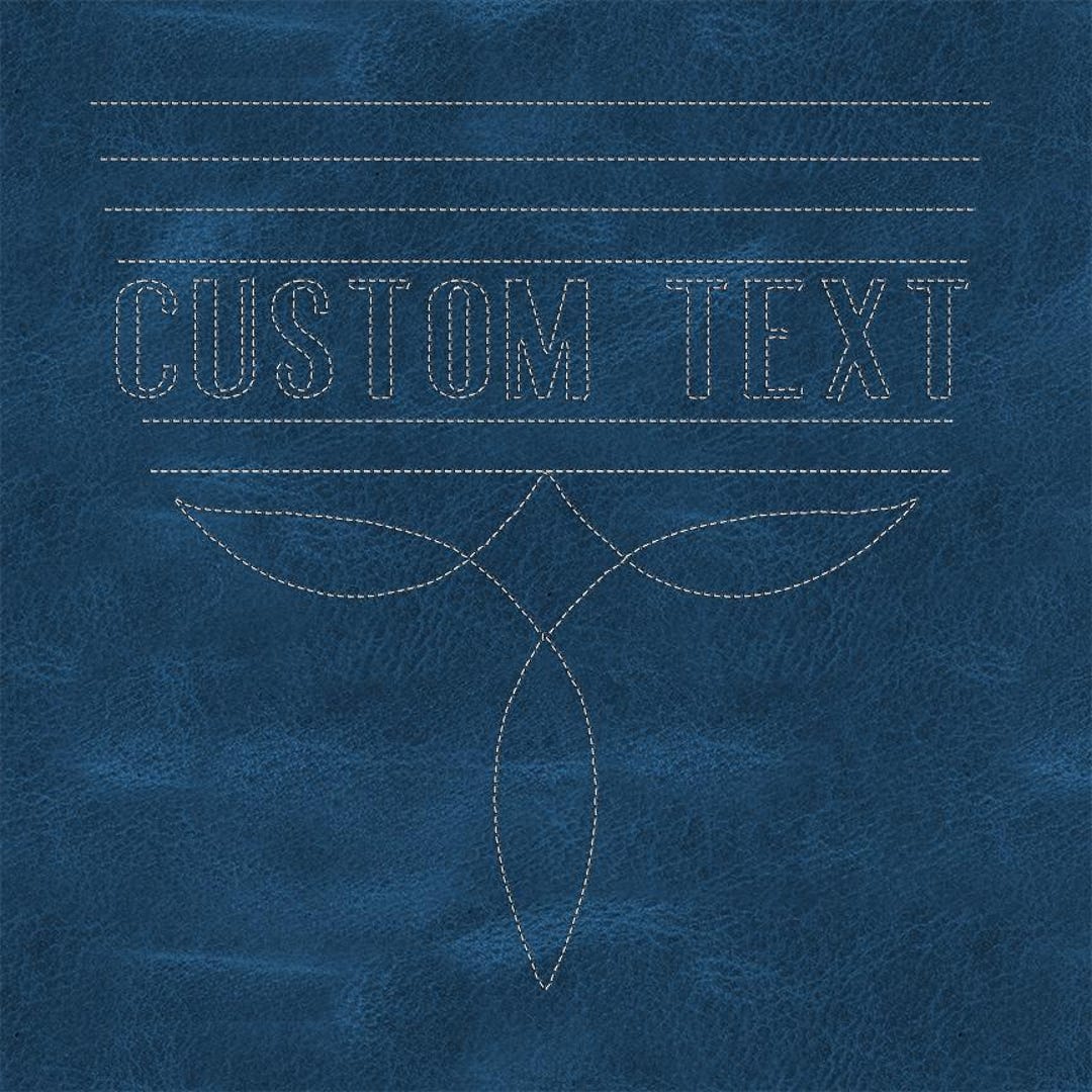 Custom Text Boot Stitch Digital File - Etsy