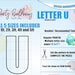 Letter U All Sizes from 1ft to 5ft/mosaic Letters From - Etsy