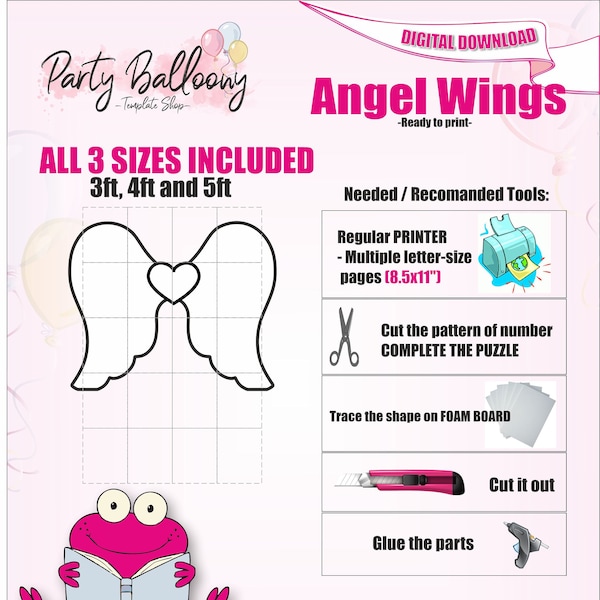 Molde para imprimir alas de angel - Etsy México