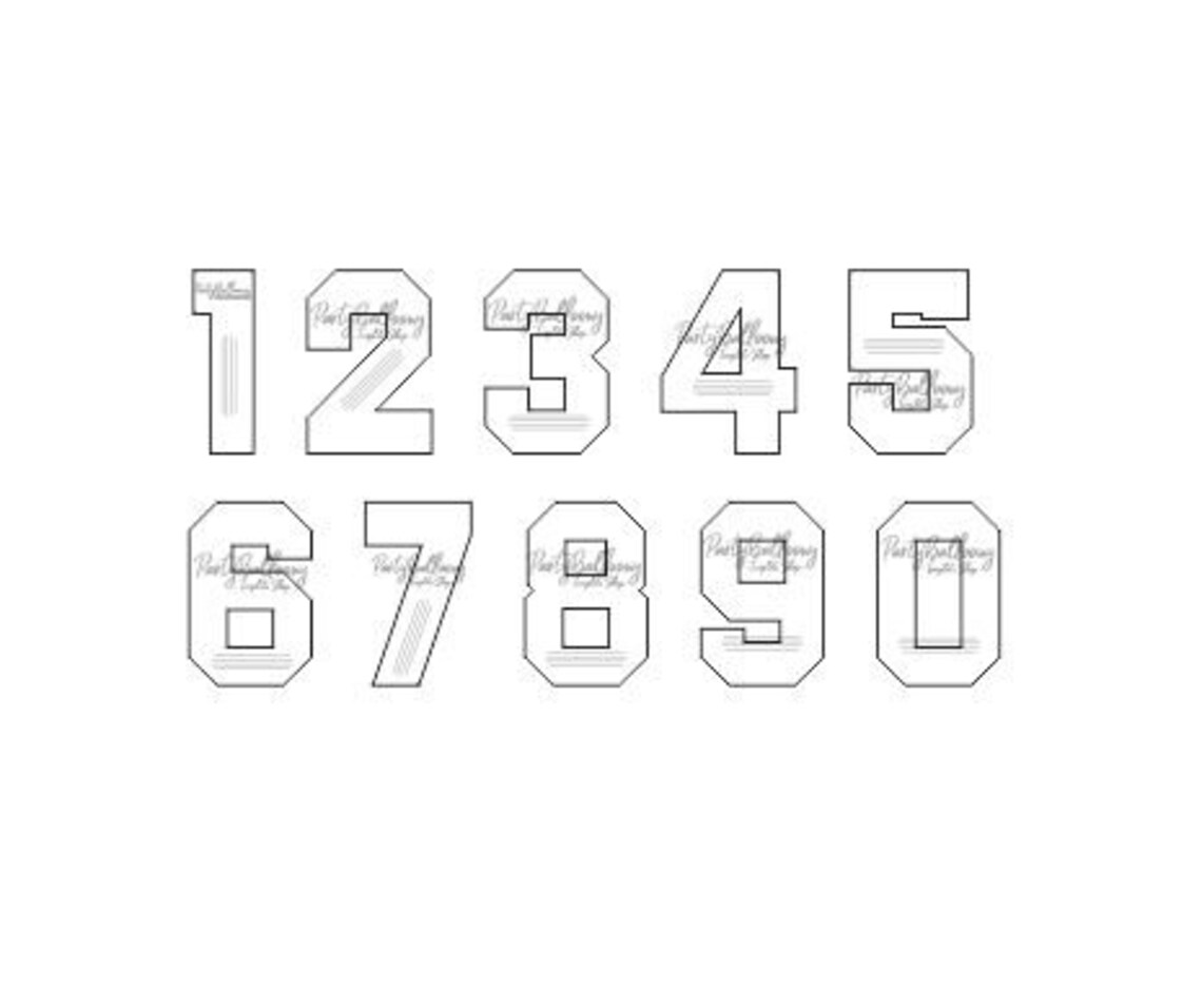 4Ft Marquee Numbers Template