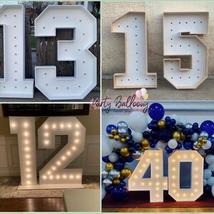 Square Number 7-all Sizes (1ft to 5ft)/mosaic From Balloons Marquee ...